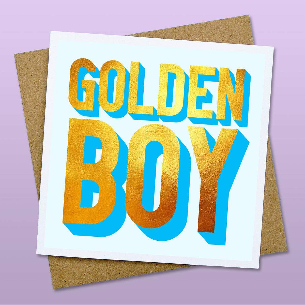 Golden boy card – Hands & Hearts